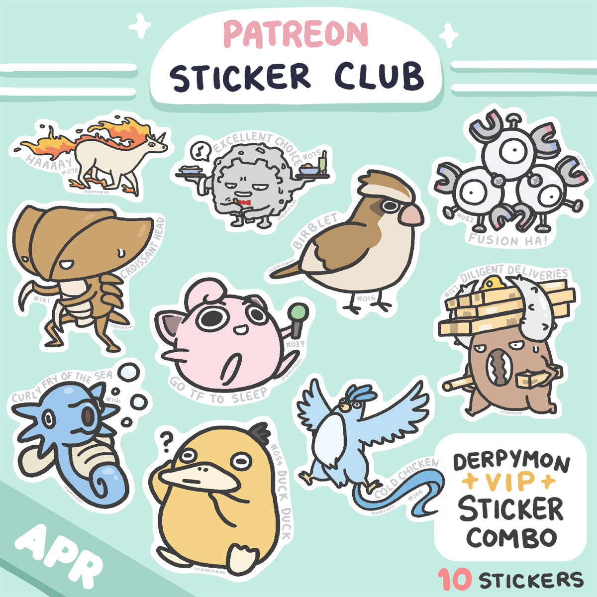 inomnom - April Derpymon Sticker Rewards