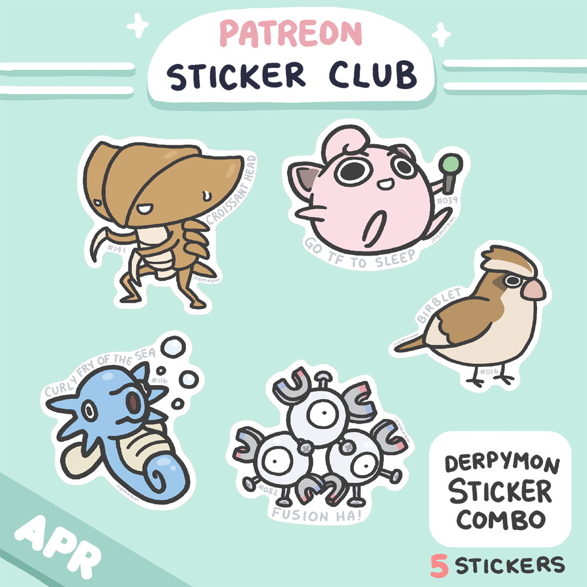 inomnom - April Derpymon Sticker Rewards