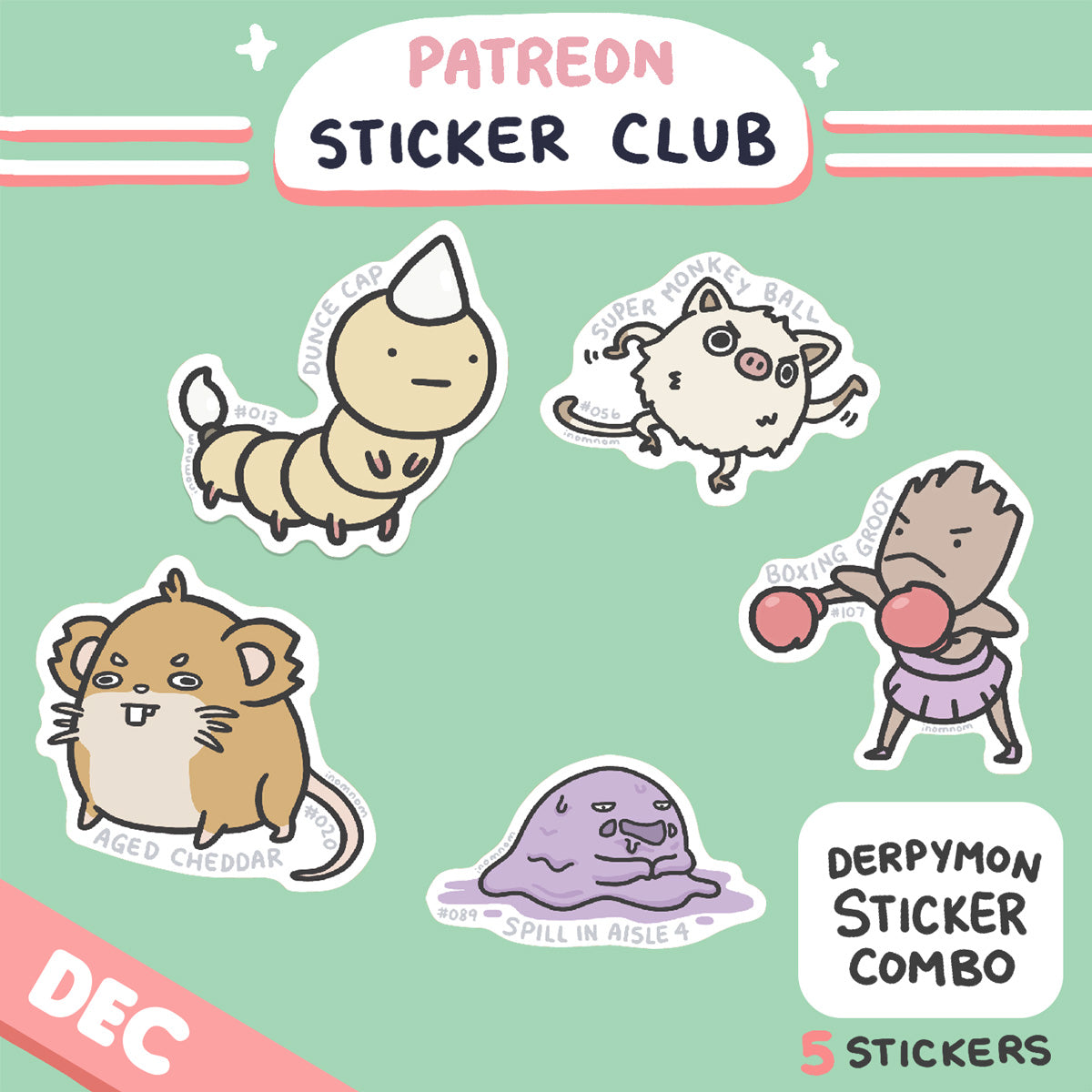 inomnom - December 2023 Derpymon Sticker Rewards