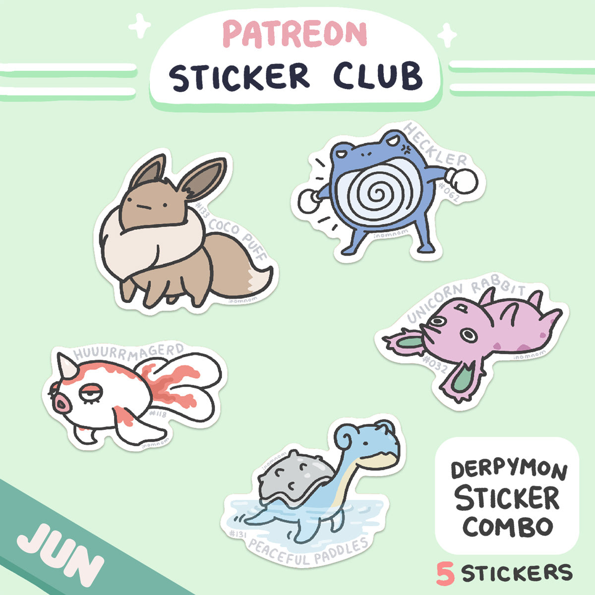 inomnom - June 2024 Derpymon Sticker Rewards