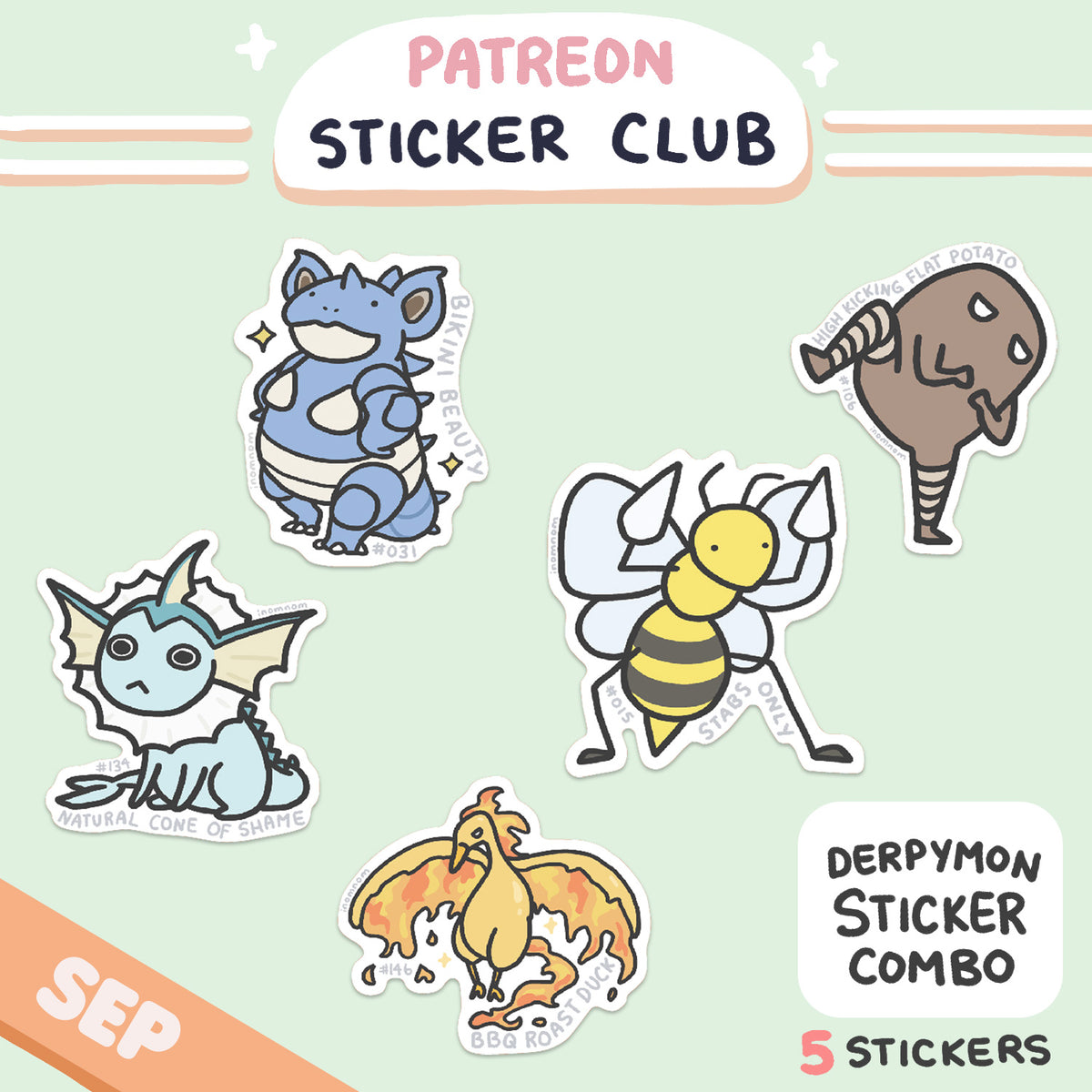 inomnom - September 2024 Derpymon Sticker Rewards