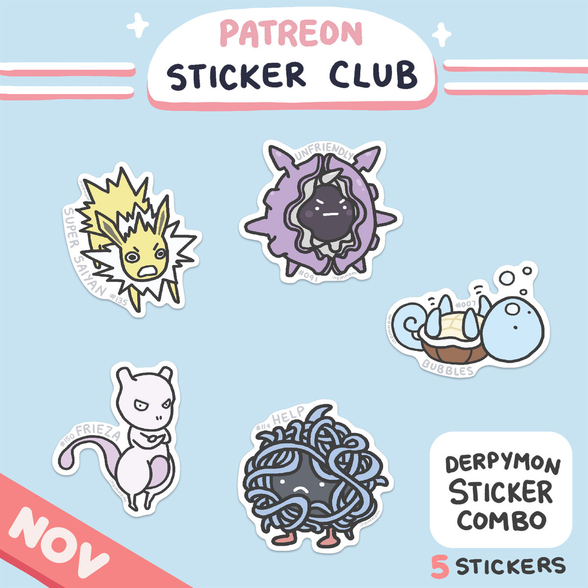 inomnom - November 2024 Derpymon Sticker Rewards