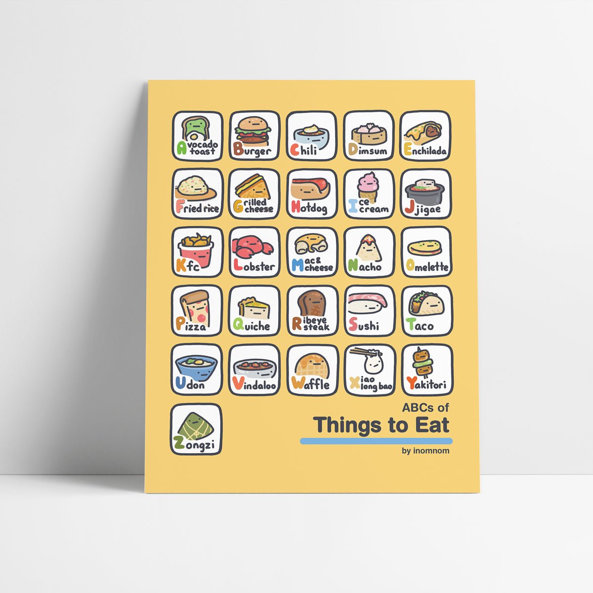 inomnom - ABCs of Things to Eat Art Print