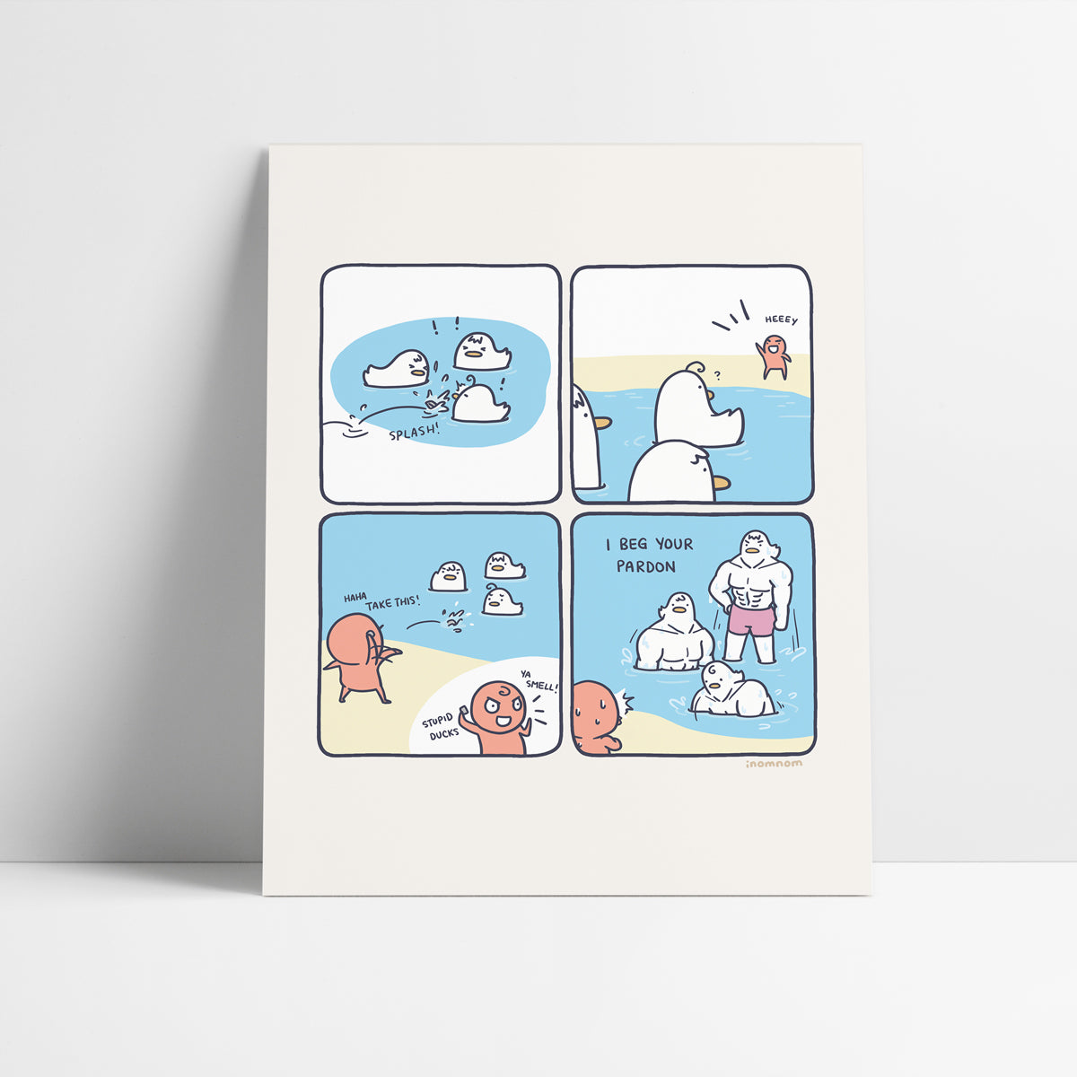 inomnom - Buff Ducks Comic Print