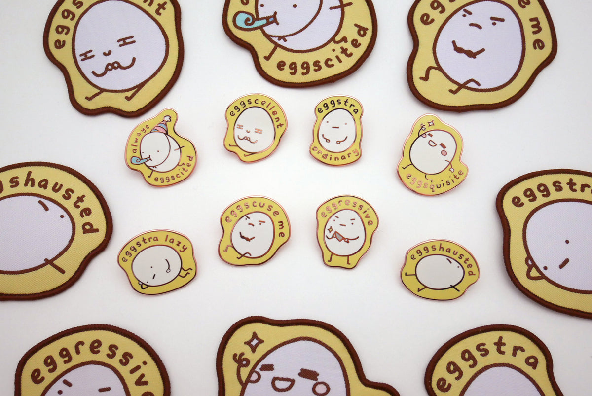 inomnom - Eggscuse Me Iron-on Patch